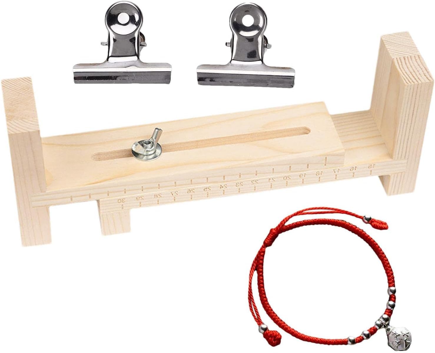Rosojodg Jig Bracelet Maker Wooden with Bracelet Maker Knotters Tool Kit,Jig Bracelet Braiding Tool for DIY Craft Bracelets Weaving Jewelry Making Kits