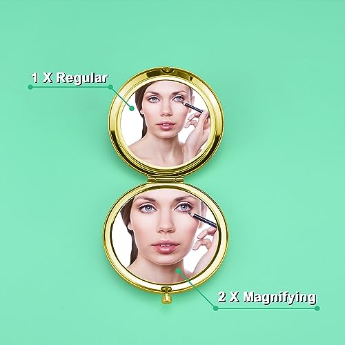 My Daughter in Law Gift Compact Makeup Mirror - Folding for Wedding Day & Funny Christmas/Valentine Gift for Her (Gold)