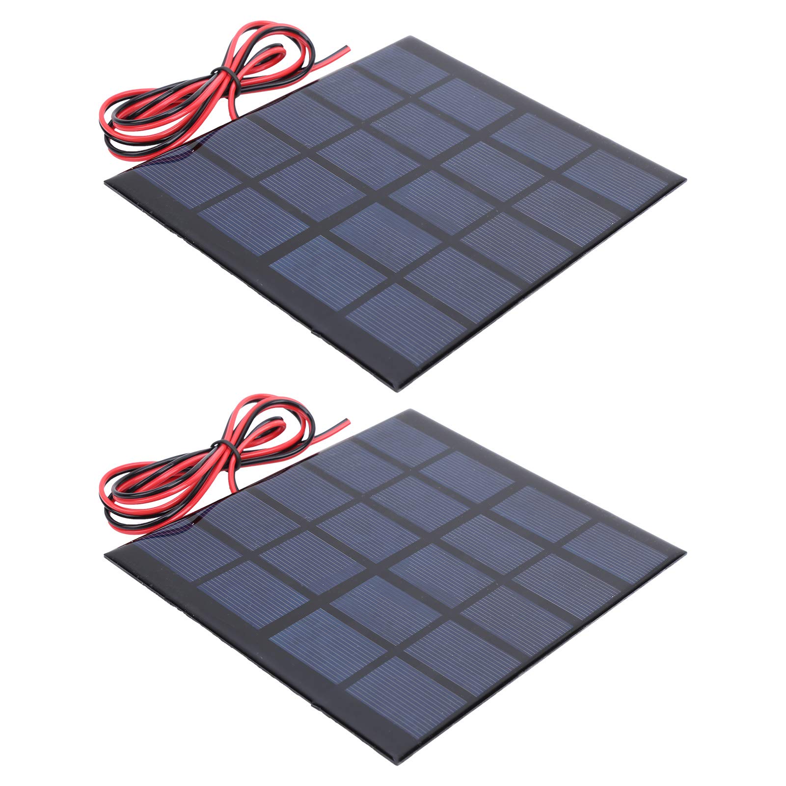 5V 500mA Solar Panel Cell Power Module with 2pcs,High Conversion Efficiency, Snow Proof and Wind Proof for Solar Lawn Lights, Solar Cell Phone Charger