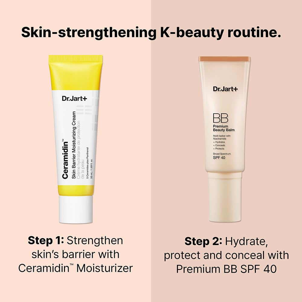 Dr.Jart+ Premium BB Tinted Moisturizer with SPF 40 and Niacinamide | bb cream | Korean Skin Care, Fair-Light, 1.35 Fl Oz