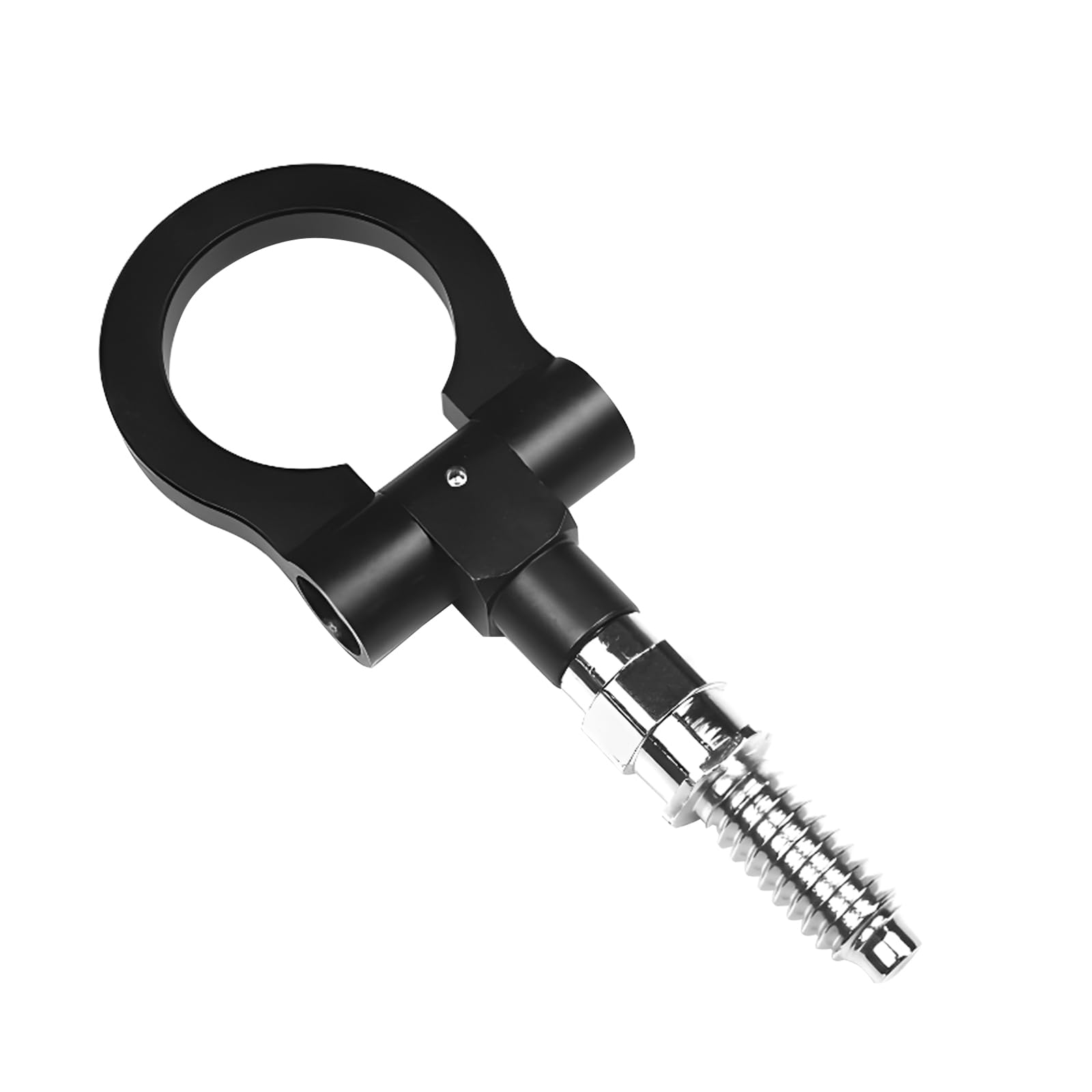 Car Front Bumper Tow Hook, Metal Bumper Pulls Trailer Rotary Tow Hooks, Universal Foldable Auto Repair Parts, Suitable for Truck SUV Car (Black)