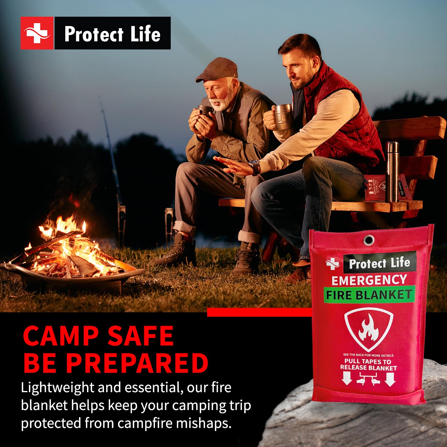 Protect Life Saving Fire Blanket Essential Safety Tools for Home, Workplace, and Travel 2 Pack 40 by 40 inches Fire Retardant Blankets Your First Line of Defense Against Emergencies