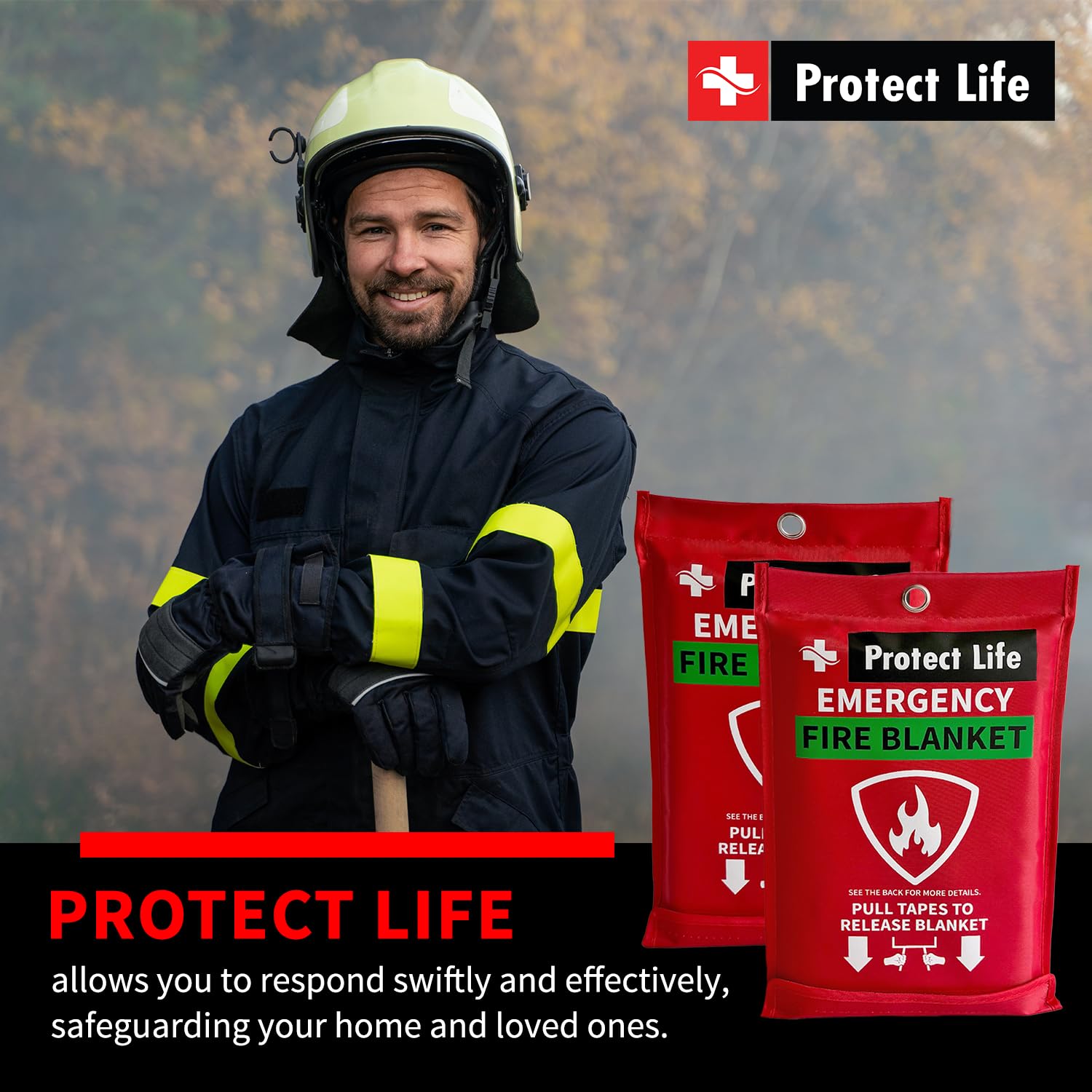 Protect Life Saving Fire Blanket Essential Safety Tools for Home, Workplace, and Travel 2 Pack 40 by 40 inches Fire Retardant Blankets Your First Line of Defense Against Emergencies