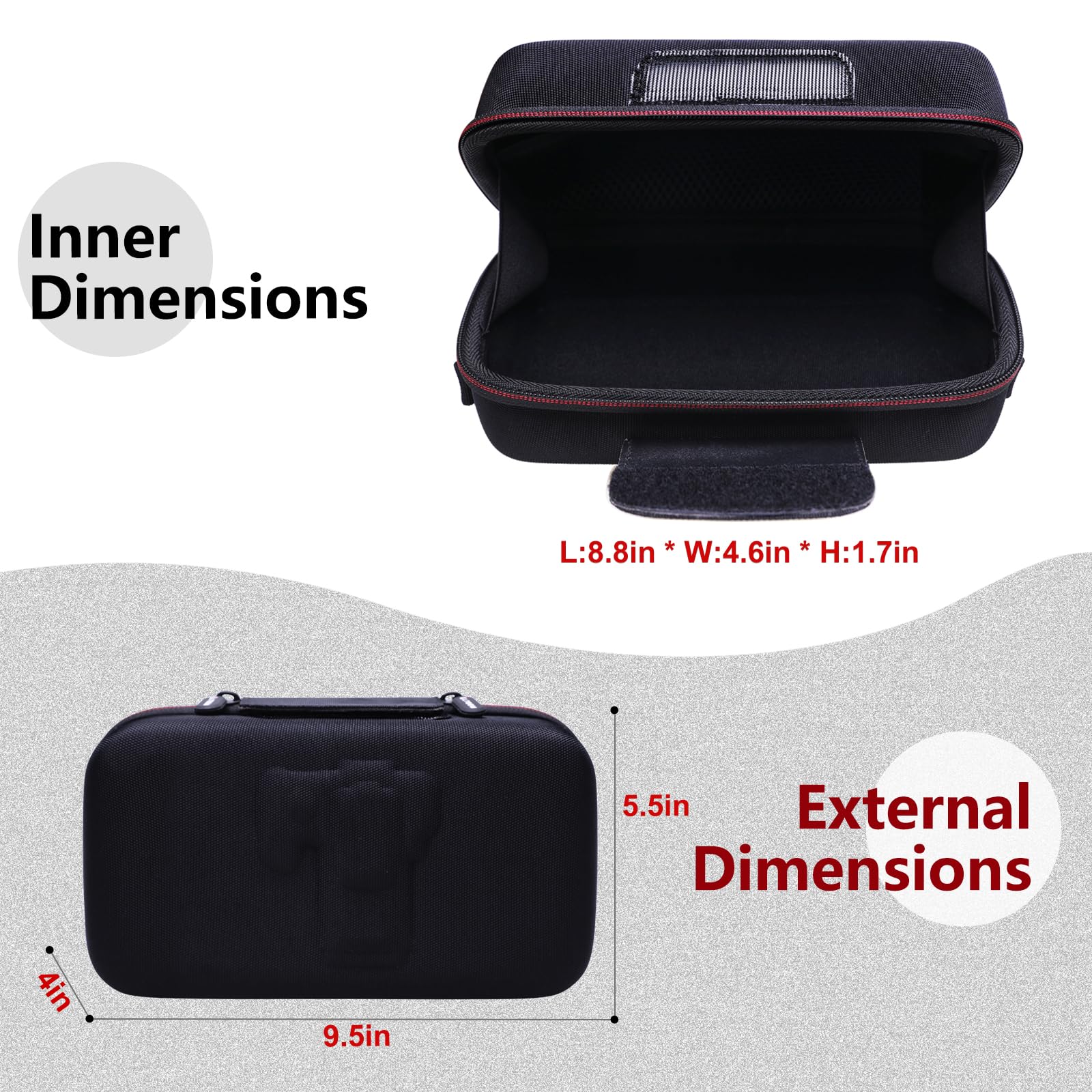 Camera Case for Canon EOS Rebel R100 / R50 / T7 / R5 / R6 Mark II / R7 / R8 / 90D / 5D Mark IV, Sony, Nikon DSLR SLR Camera, 18-55mm Lens, SD Card, Battery and Cable with Shoulder Strap, Black