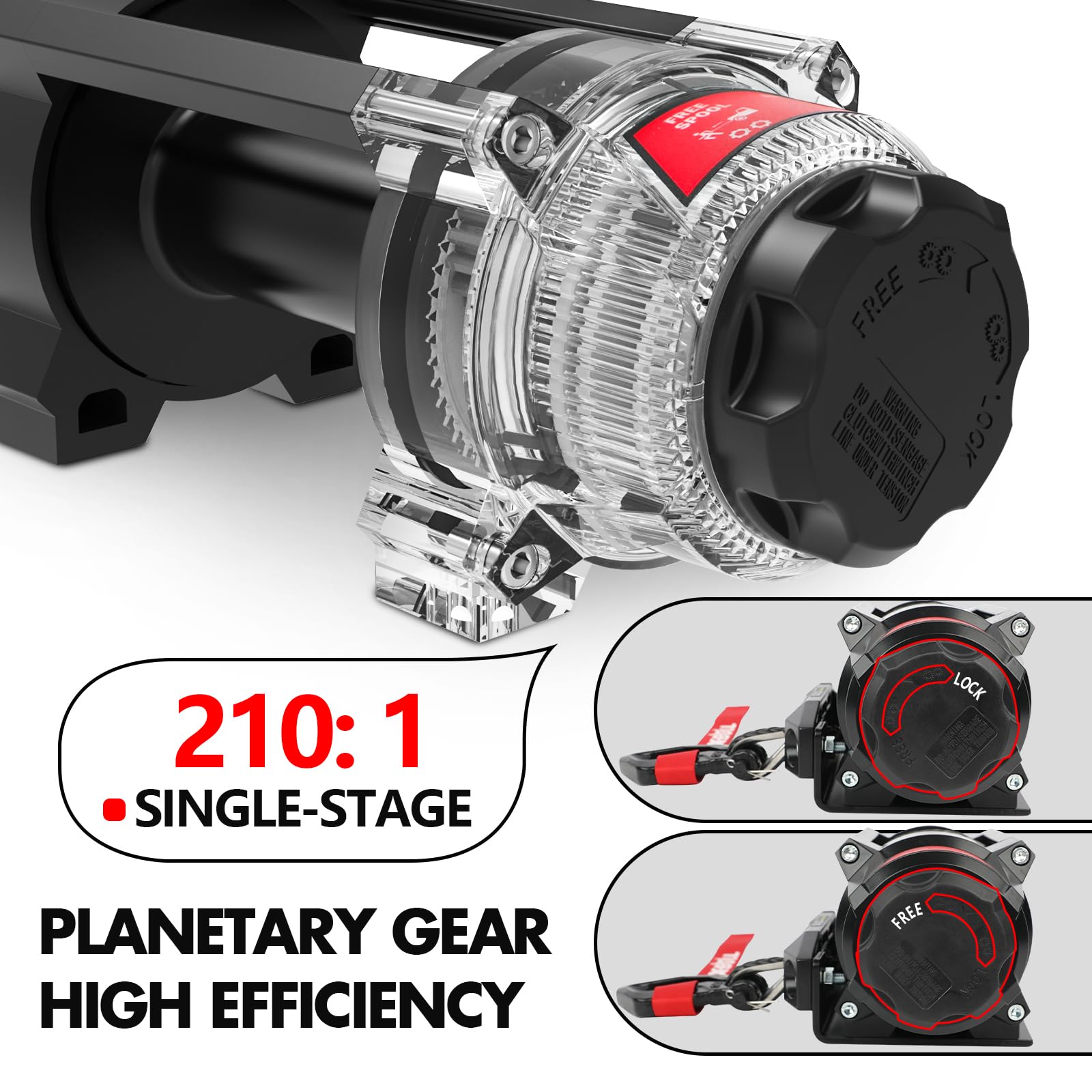 X-BULL New 6000LBS IP68 Waterproof Electric Winch Boat Trailer Winch with 2 in 1 Wireless Remote Synthetic Rope 1/4 in x49.8ft Hook Automatic Braking Powersports Off Road