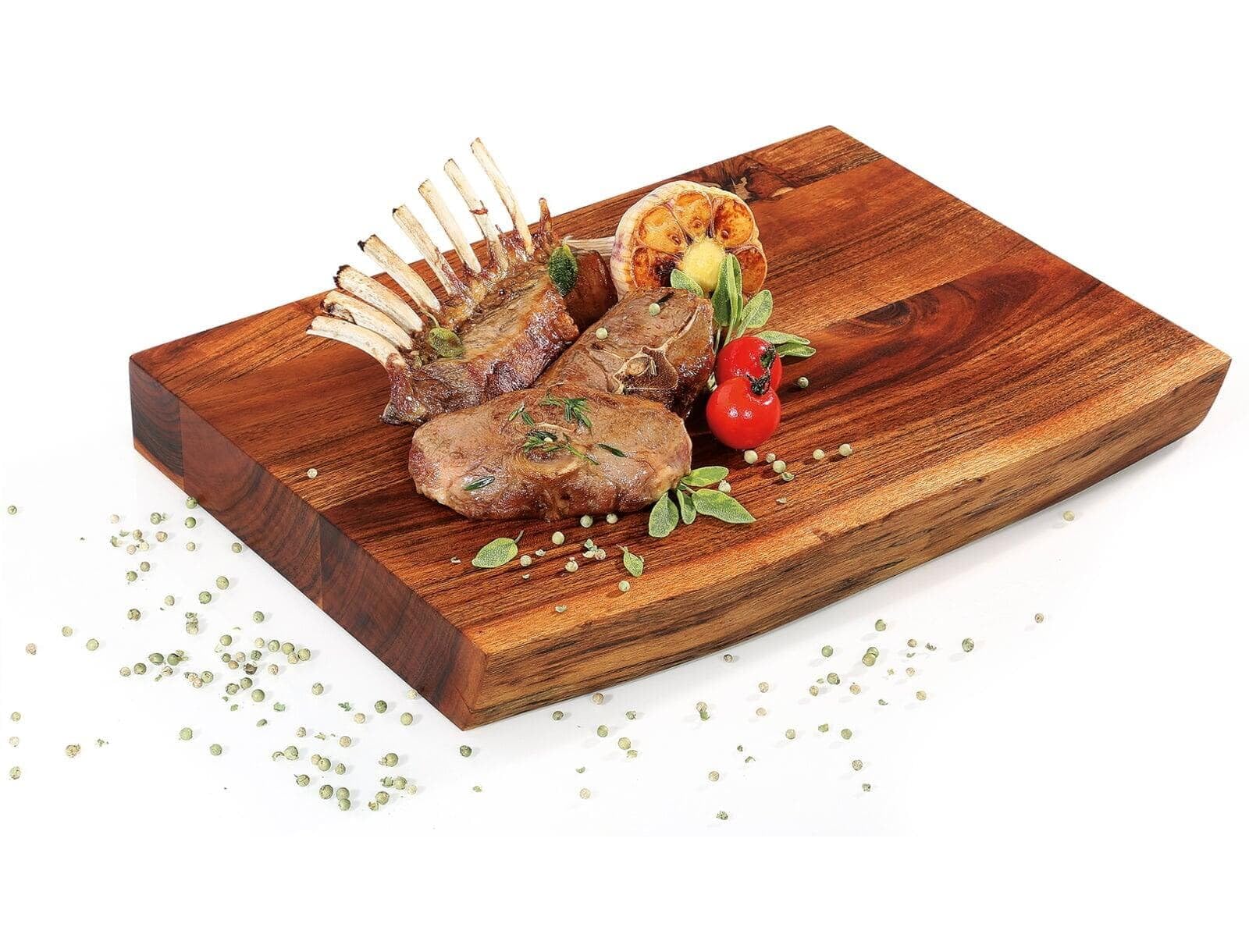 Zassenhaus Chopping Board Made of Acacia Wood, Solid Chopping Block, Wooden Chopping Board for Meat, Sustainably Grown Hardwood, Kitchen Board, 16" x 11.8" x 2"