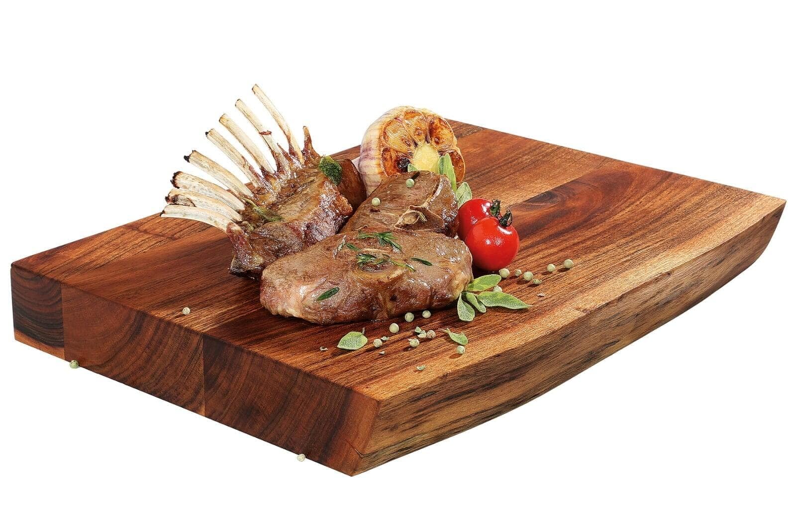 Zassenhaus Chopping Board Made of Acacia Wood, Solid Chopping Block, Wooden Chopping Board for Meat, Sustainably Grown Hardwood, Kitchen Board, 16" x 11.8" x 2"