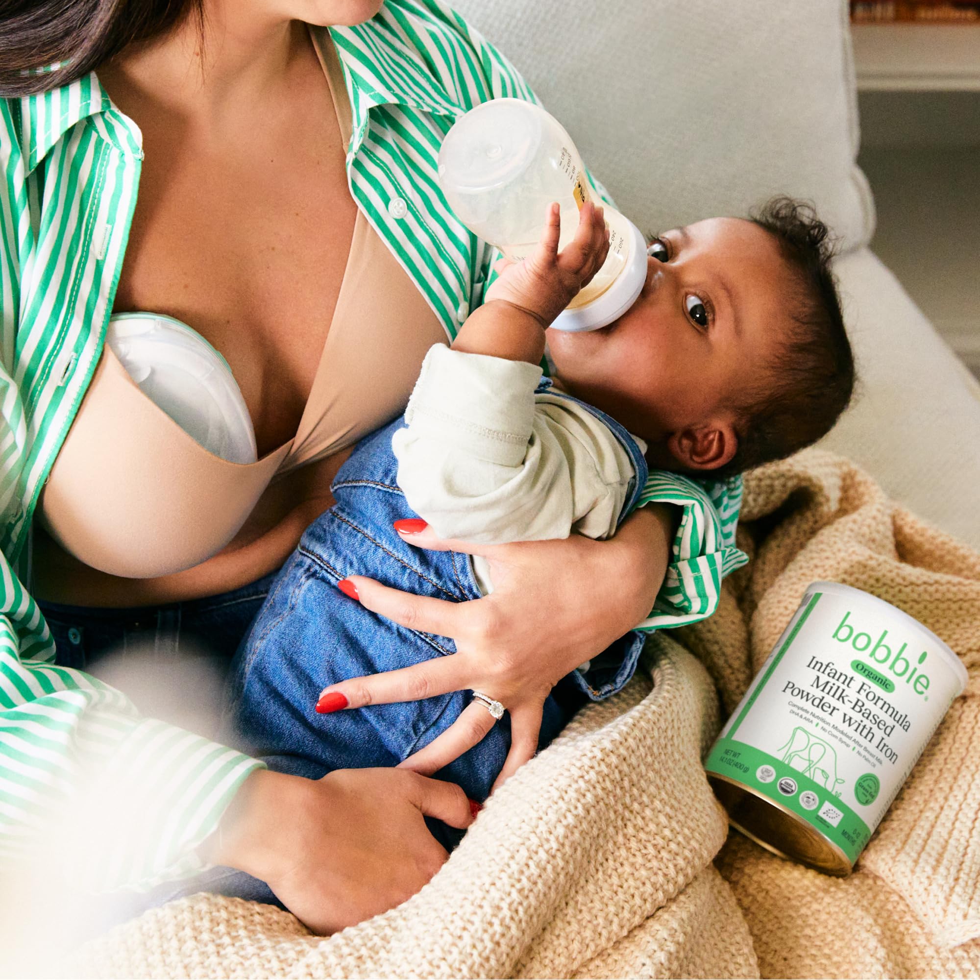 Bobbie Organic Infant Formula, Milk Based Powder with Iron, DHA and Vitamin D, Modeled After Breast Milk, Organic Baby Formula for Newborn to 12 Months Old Infant, 14.1 oz, 1 Pack