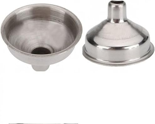 2Pcs Silver Small and Stainless Steel Funnel Suitable for Kinds of Hip Flasks Wine Pot Filler Attractive Design Funnels Specialty Tools and Gadgets 9MM