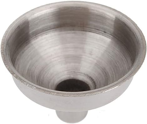 2Pcs Silver Small and Stainless Steel Funnel Suitable for Kinds of Hip Flasks Wine Pot Filler Attractive Design Funnels Specialty Tools and Gadgets 9MM