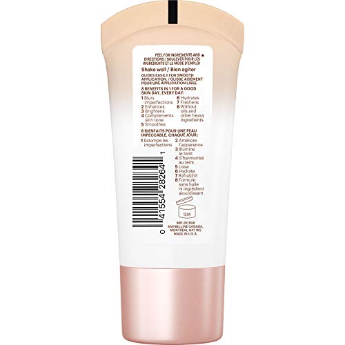 Maybelline Dream Fresh Skin Hydrating BB cream, 8-in-1 Skin Perfecting Beauty Balm with Broad Spectrum SPF 30, Sheer Tint Coverage, Oil-Free, Medium, 1 Fl Oz (Pack of 2)