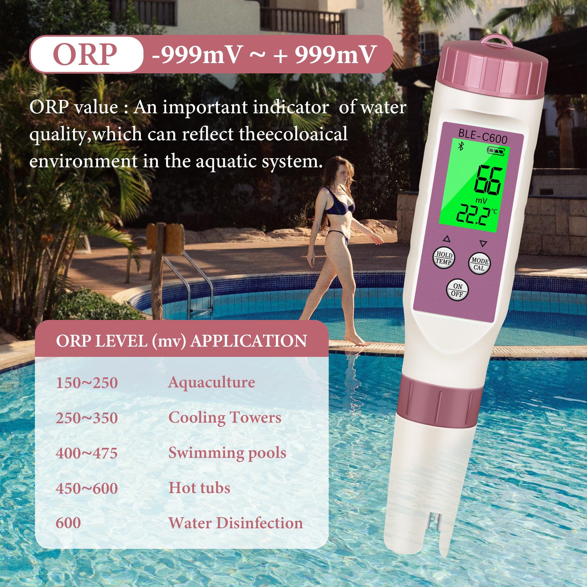 PH Meter 7-in-1 Tds Meter/Salinity Tester/pH Meter/EC Meter/Orp Meter/S.G Meter/Temp ph Tester Digital,PH Meter for Water 0.01pH Accuracy,Tds Meter with ATC.