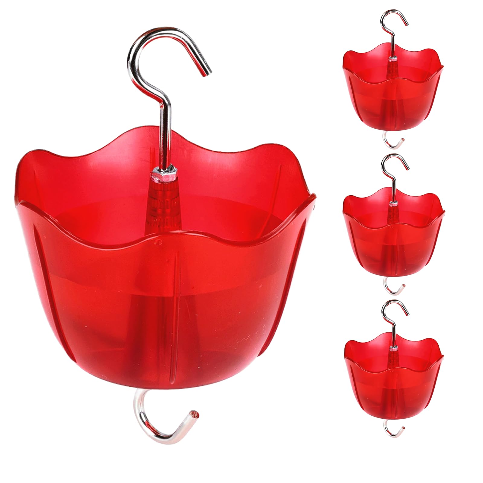 Ant Moat for Hummingbird Feeders 4 Pack,5 oz High Capacity,Suitable for Outdoor Patio Hanging Feeder, Garden Decoration, Sturdy and Leak-Proof(Bottle not Included