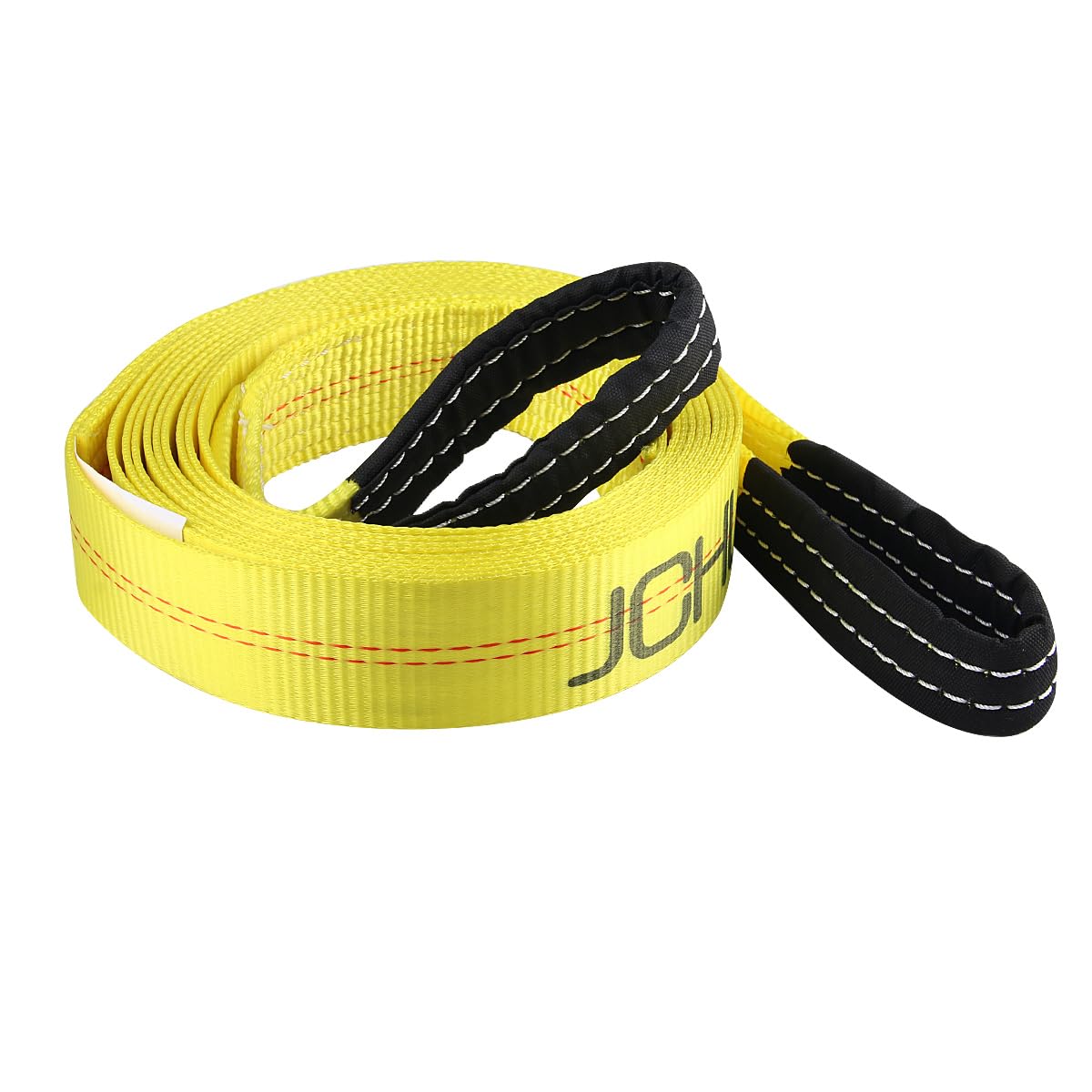 JCHL Recovery Tow Strap with Reinforced Loops 2inx20ft Heavy Duty 24,000lb Break Strength Vehicle Recovery Rope Use for Emergency Towing Rope, Tree Saver, Winch Extension, Triple Reinforced Loops