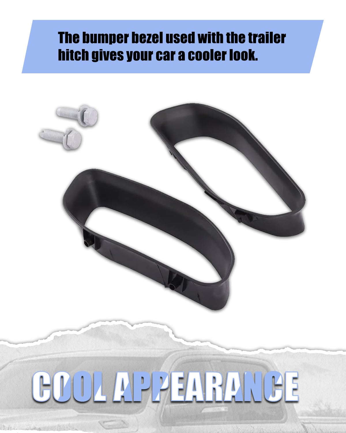 MEPARERI Ram 1500 Front Tow Hooks with Bumper Bezels Fit for 2019-2023 Dodge Ram 1500 Replace#82215268AB 68272944AB 68272945AB