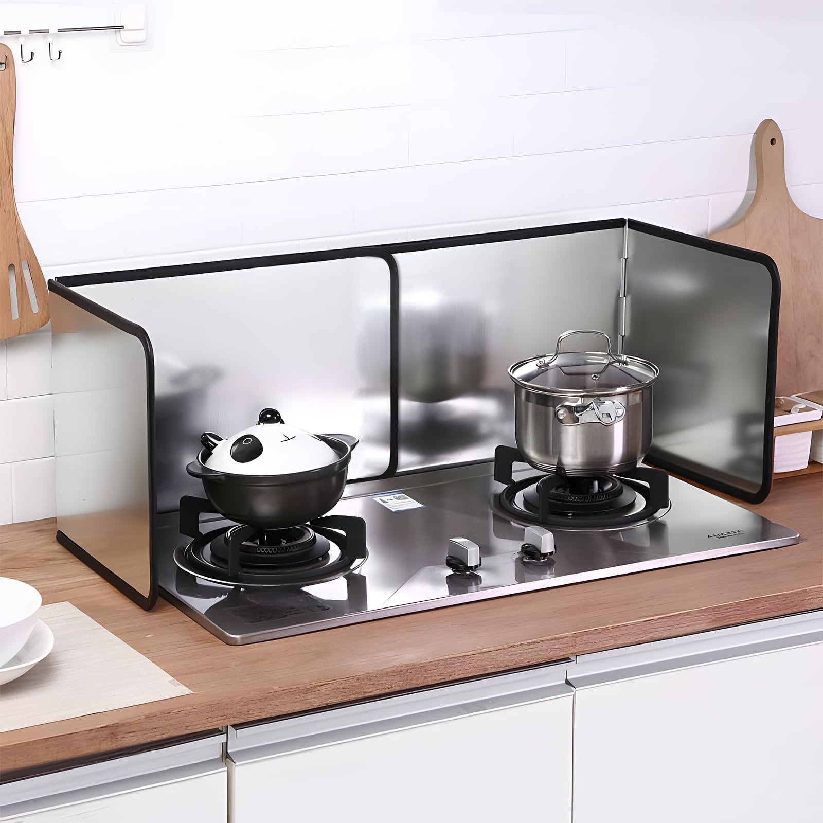 Foldable Stove Splatter Guard Grease Shield Nonstick Oil Stove Splash Guard Cooking Splatter Screen Kitchen Backsplash Protector For Stove Top Wall Gas Range Frying Pan Camping⦠(Height 30cm)