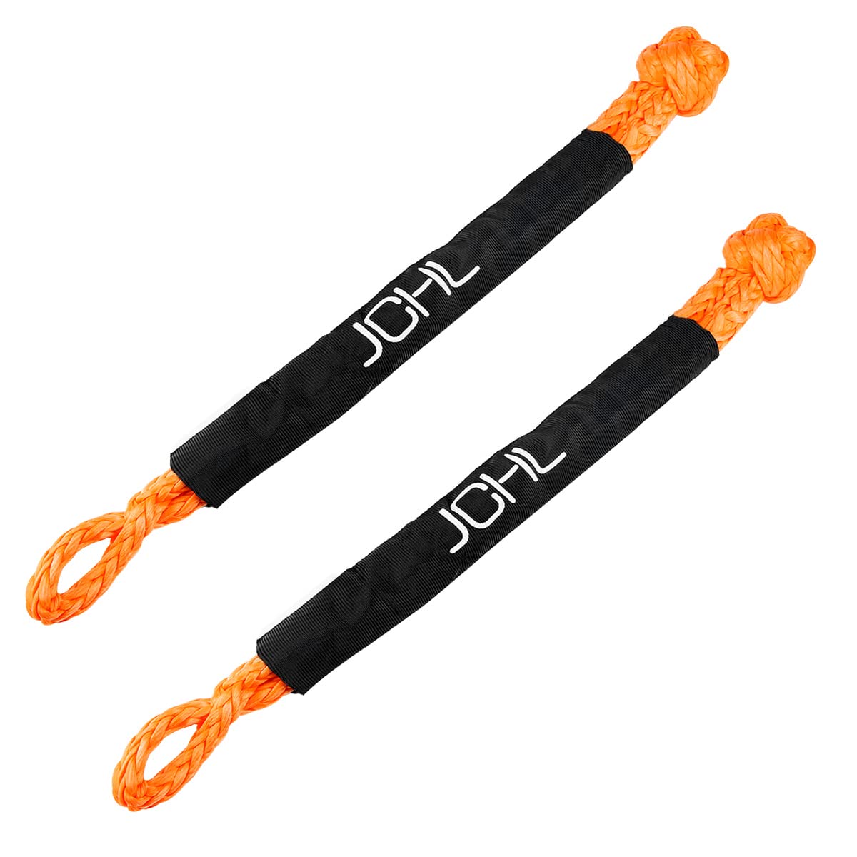 JCHL Soft Shackle Synthetic Road Recovery Rope 1/2' X 23 Inch 56000LBS Breaking Strength Tow Shackles for Sailing SUV Off Road Towing ATV Recovery 2 Pack