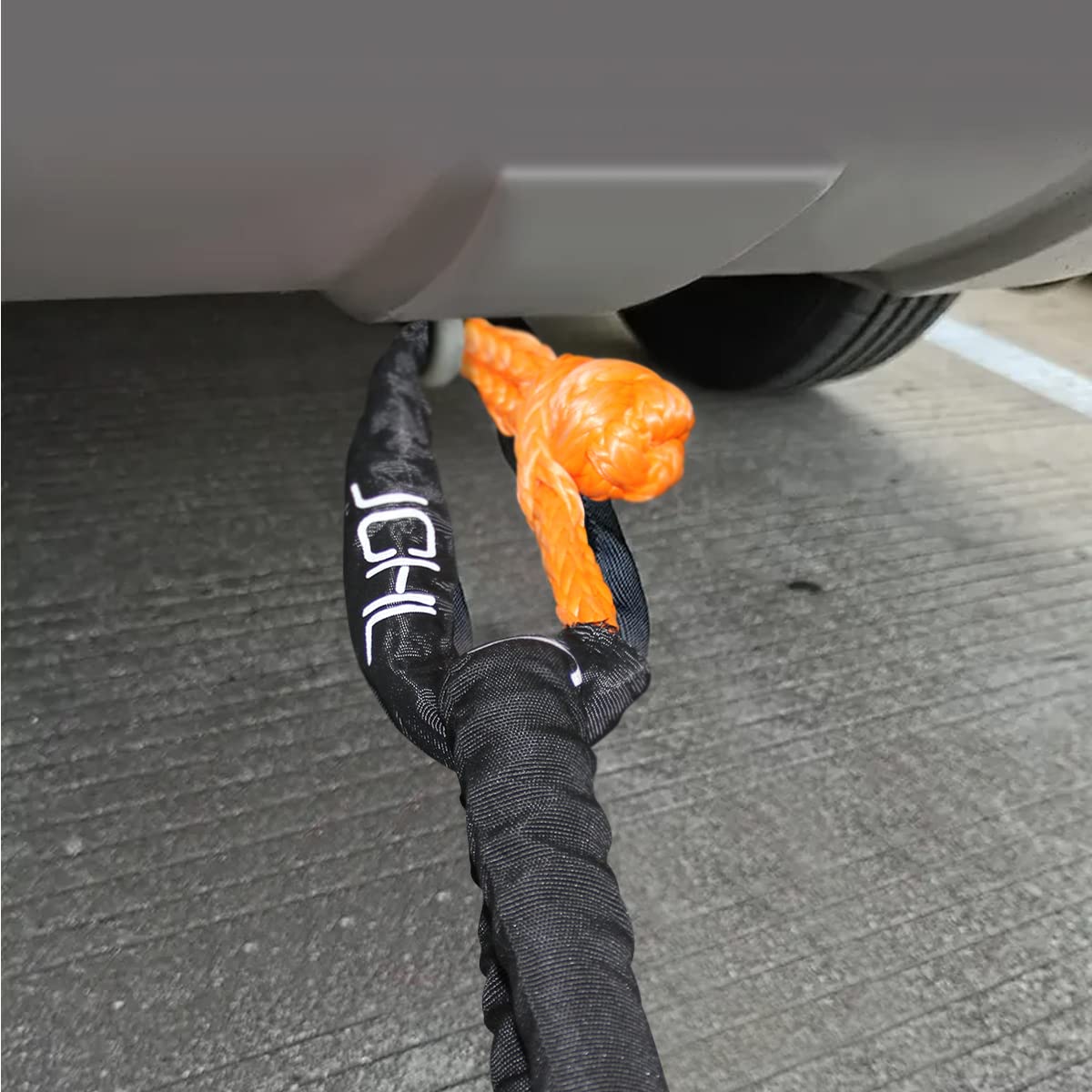 JCHL Soft Shackle Synthetic Road Recovery Rope 1/2' X 23 Inch 56000LBS Breaking Strength Tow Shackles for Sailing SUV Off Road Towing ATV Recovery 2 Pack
