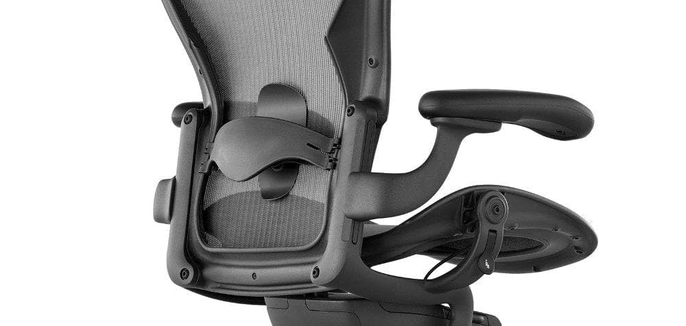 Heгman MiIIeг Aeron V2 Chair (Remastered) Fully Loaded with Lumbar Support, Graphite/Carbon, Size B (Open Box)