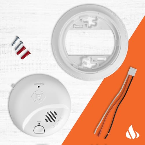 First Alert SMI105-AC, Interconnect Hardwire Smoke Alarm with 10-Year Battery Backup, 1-Pack