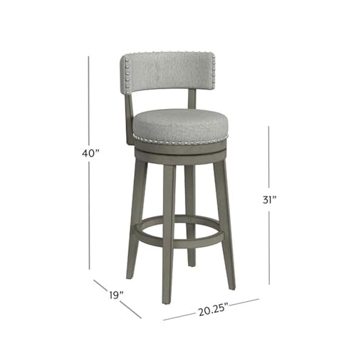 Hillsdale Furniture Lawton Wood Bar Height Swivel Stool Walnut