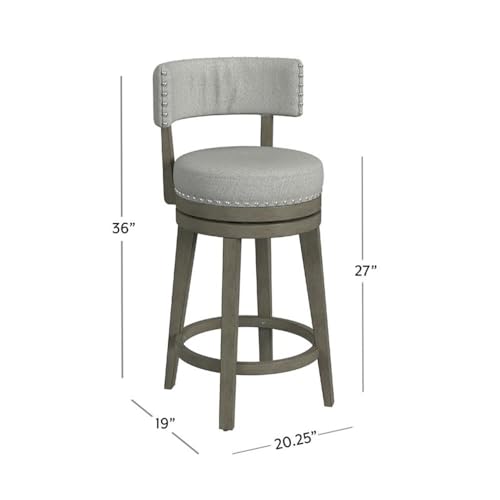 Hillsdale Furniture Lawton Wood Counter Height Swivel Stool Walnut