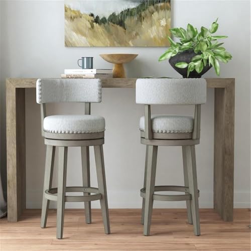 Hillsdale Furniture Lawton Wood Bar Height Swivel Stool Walnut