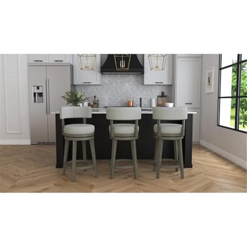 Hillsdale Furniture Lawton Wood Counter Height Swivel Stool Walnut