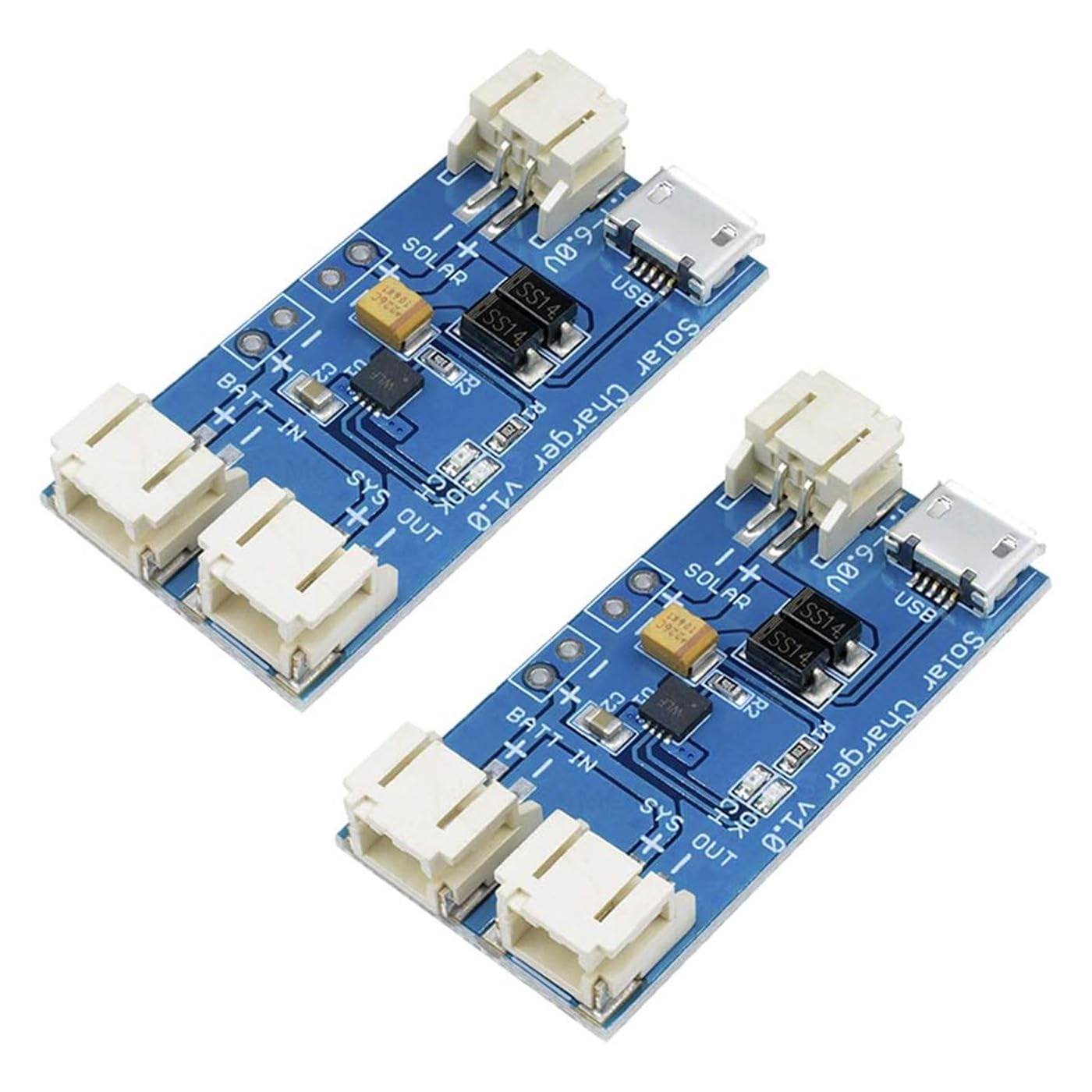 CN3065 Mini Solar Lipo Charger Board Lithium Battery Charge Chip Micro USB DIY Outdoor Application Kit Charging Board Module 2pcs