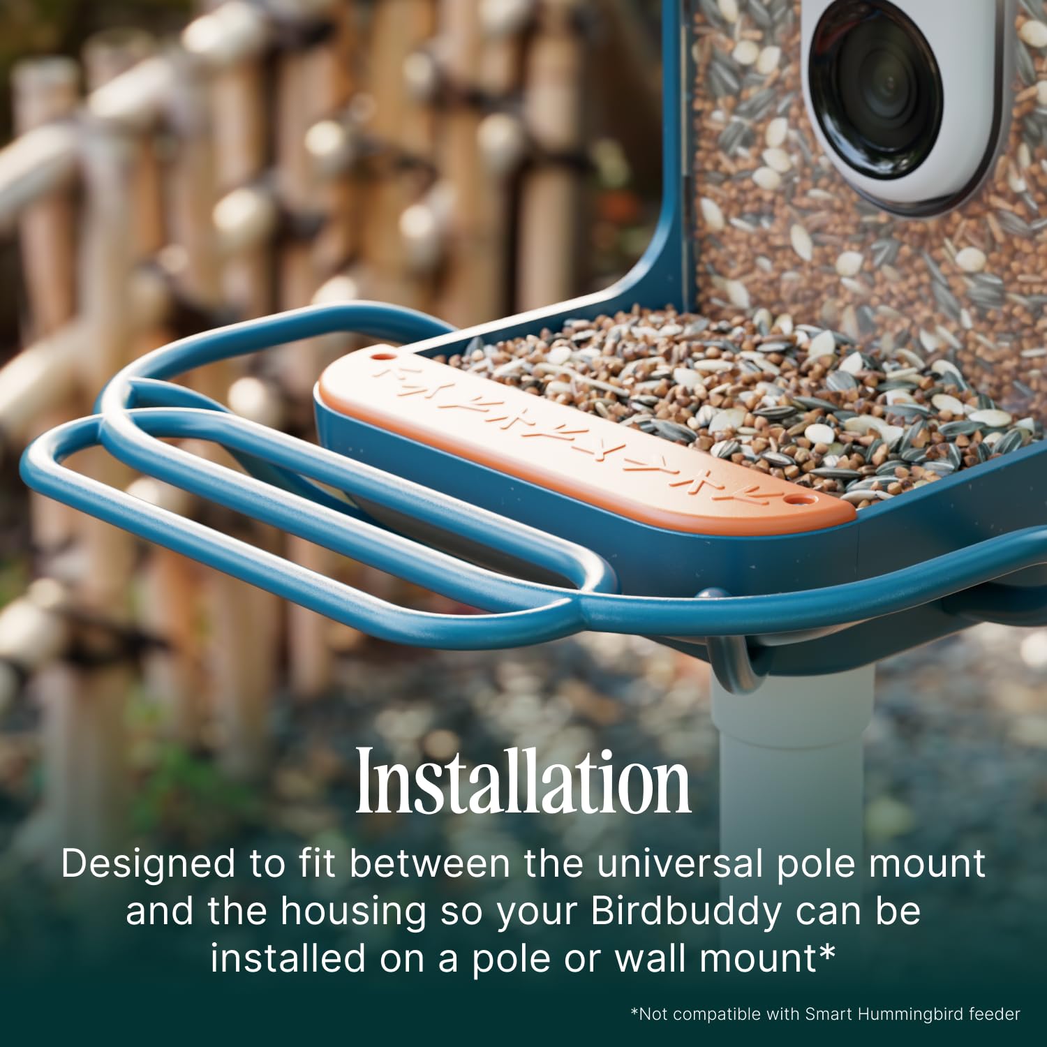 Bird Buddy Blue Perch Extender – Add-On Accessory for Better Bird Watching Experience - Outdoor Bird Perch for Feeding Multiple Birds - Weatherproof and Durable for Large Bird Species