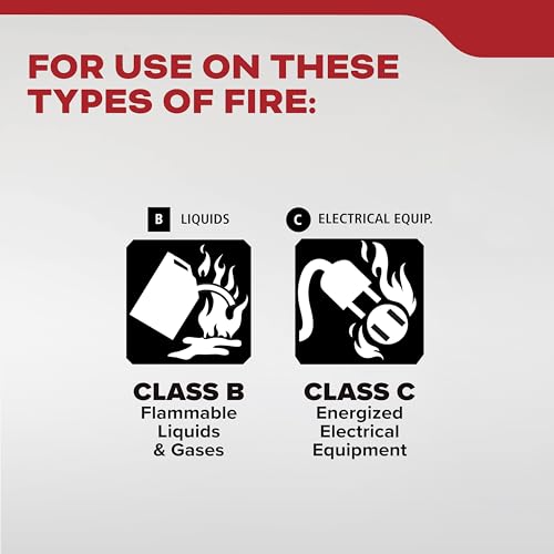 Kidde Fire Extinguisher for Home & Office Use, 5-B:C, 3.2 Lbs., USCG Approved with Strap Bracket (Included)