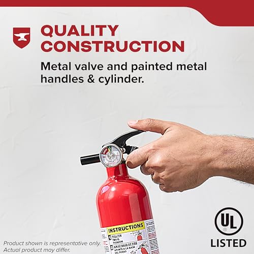 Kidde Fire Extinguisher for Home & Office Use, 5-B:C, 3.2 Lbs., USCG Approved with Strap Bracket (Included)