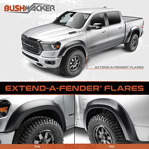 Bushwacker Extend-A-Fender Extended Rear Fender Flares | 2-Piece Set, Black, Smooth Finish | 40012-01 | Fits 1988-1999 Chevrolet C/K 1500, 6.5 & 8' Stepside Bed