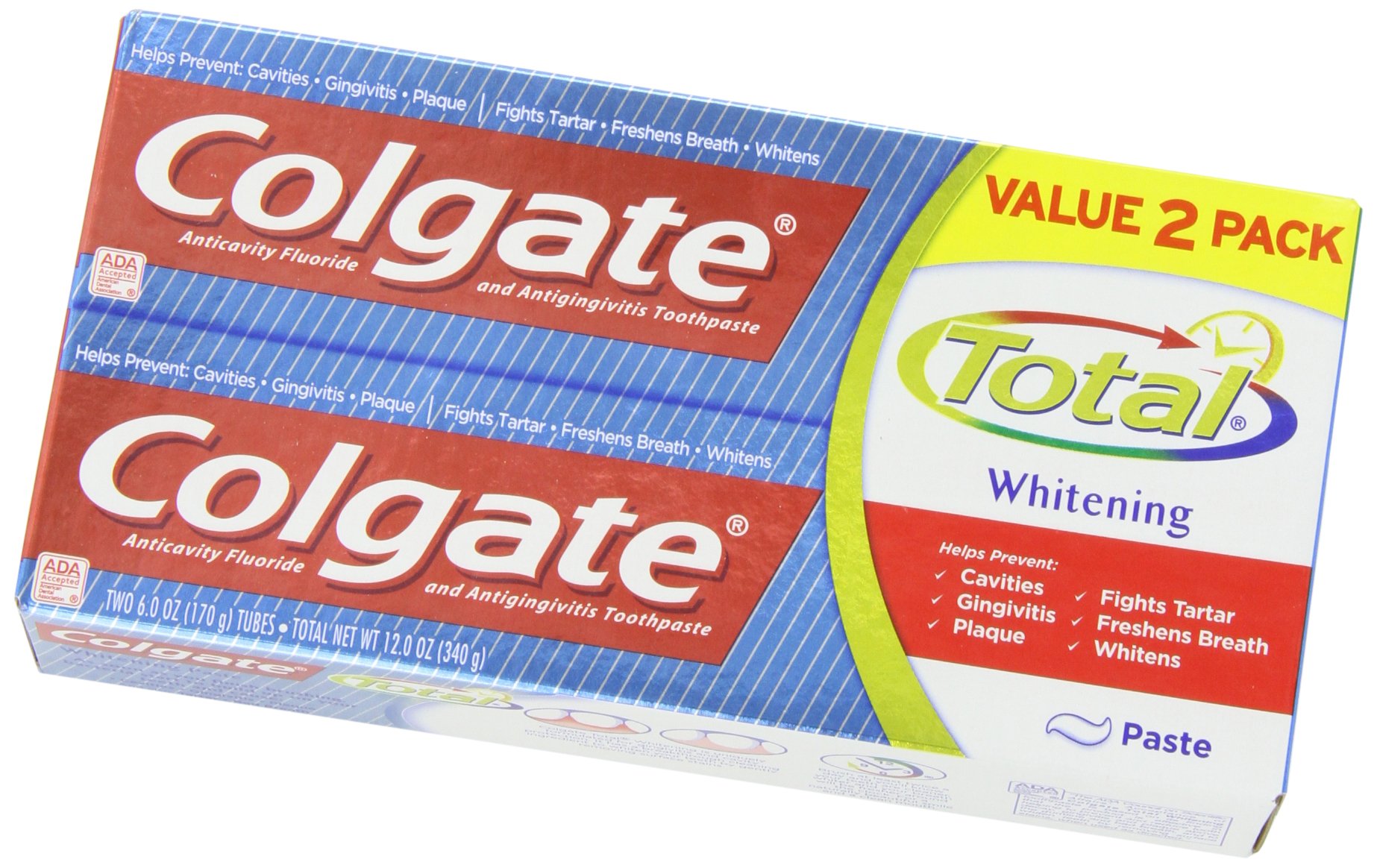 Colgate Total Whitening Toothpaste Twin Pack - 6 Ounce (Pack of 2)