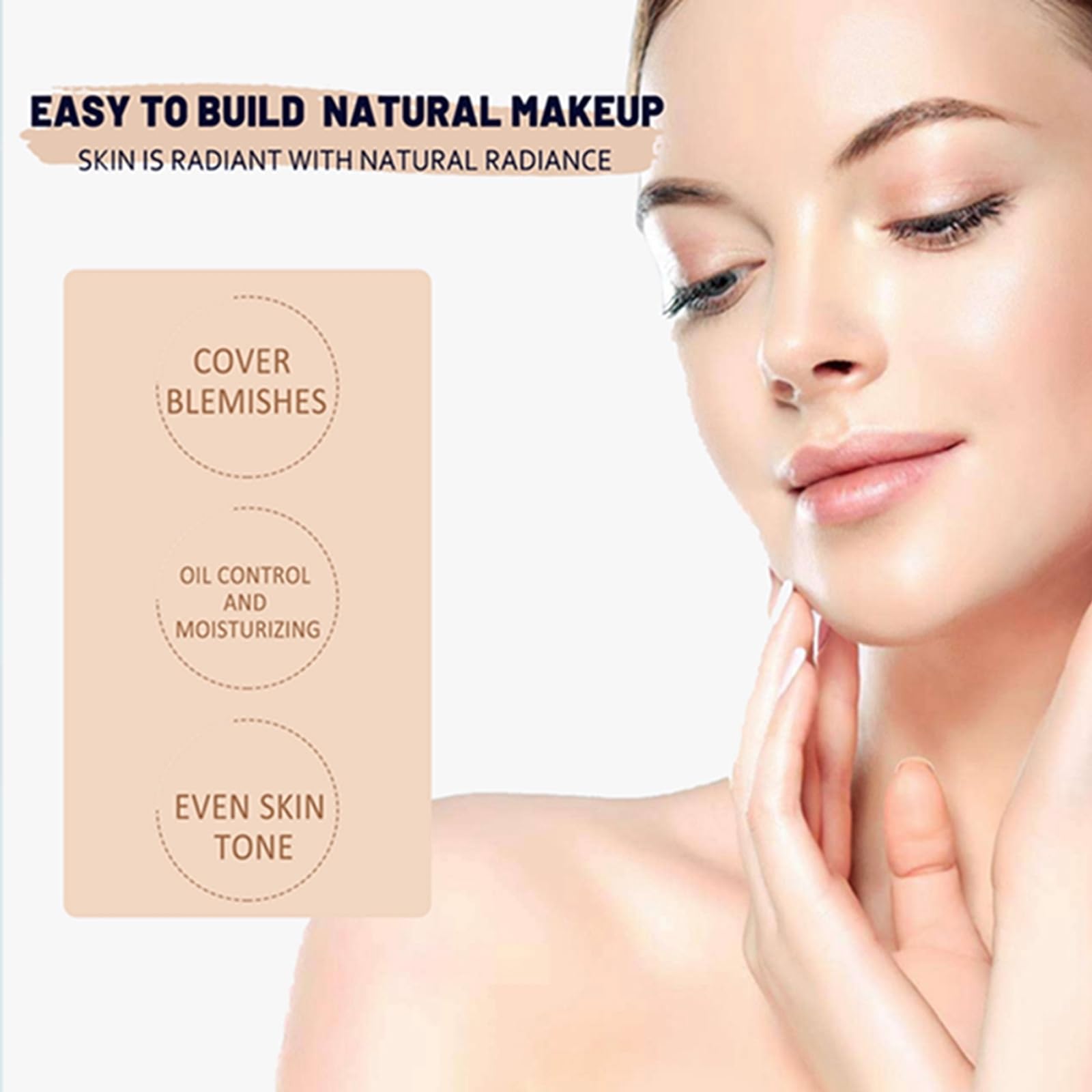 Rosarden BB Cream Tinted Moisturizer With SPF 50, Hydrating Formula Face Sunscreen For All Skin Types, Oil-Free, Light (01)
