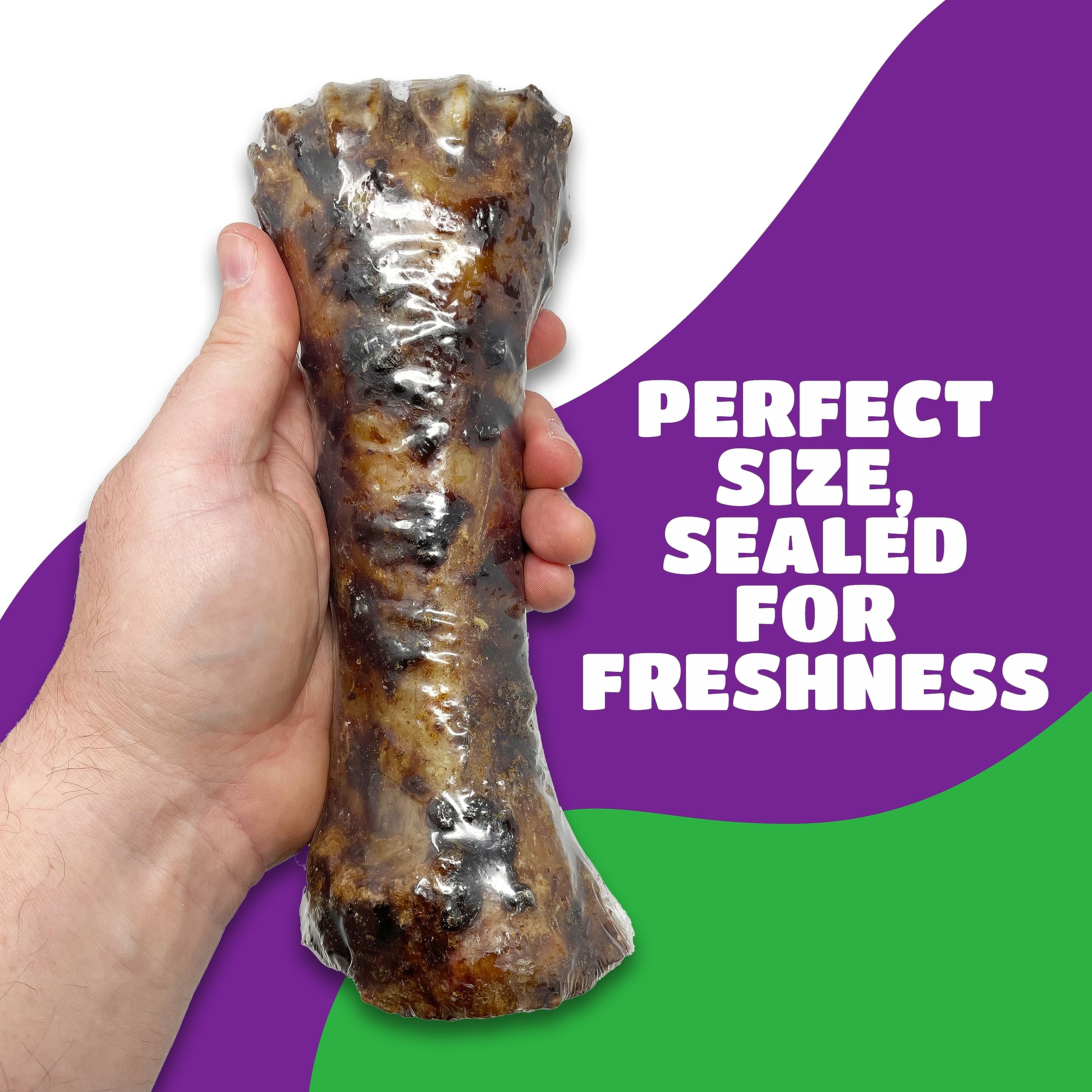 Lively Tails Liver Coated Dog Bones for Aggressive Chewers, Chew Bone for Large Dogs, Beef Shin Large Bone, Long Lasting Dog Bones, 2 Pack