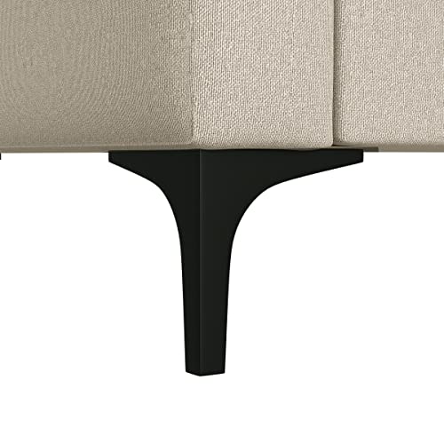 Hillsdale Alamay Modern Upholstered Loveseat Fabric Sofa, Oatmeal