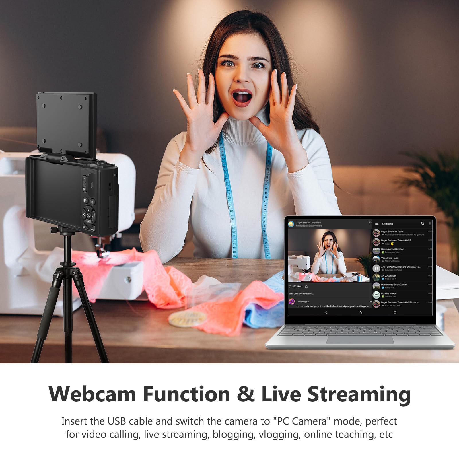 4K Digital Camera for Photography, 64MP Vlogging Camera for YouTube with 3" 180° Flip Screen, 18X Digital Zoom Point and Shoot Camara with 32GB Micro SD Card for Beginner (Black)