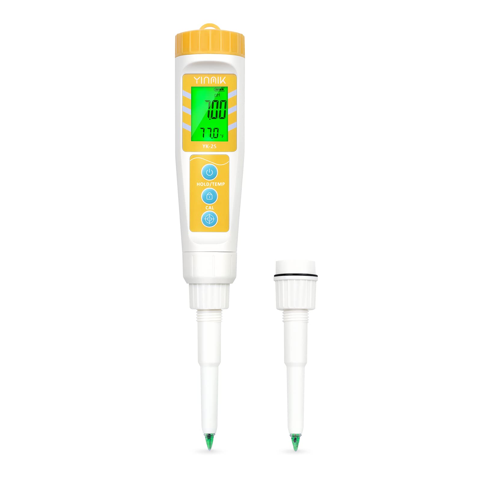 YINMIK Food pH Meter with Extra pH Replaceable Probe,Digital pH Tester for Sourdough and Bread,Food pH Tester for Meat,Canning,Cheese,Solid Samples, Soft Soil and Water…