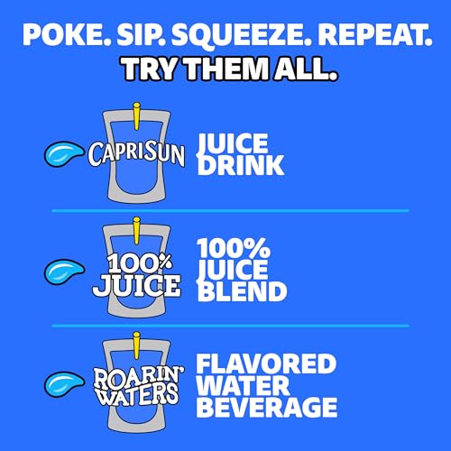 Capri Sun Fruit Punch, Strawberry Kiwi and Pacific Cooler Flavored Juice Drink Blend Variety Pack, 30 ct Box, 6 fl oz Pouches