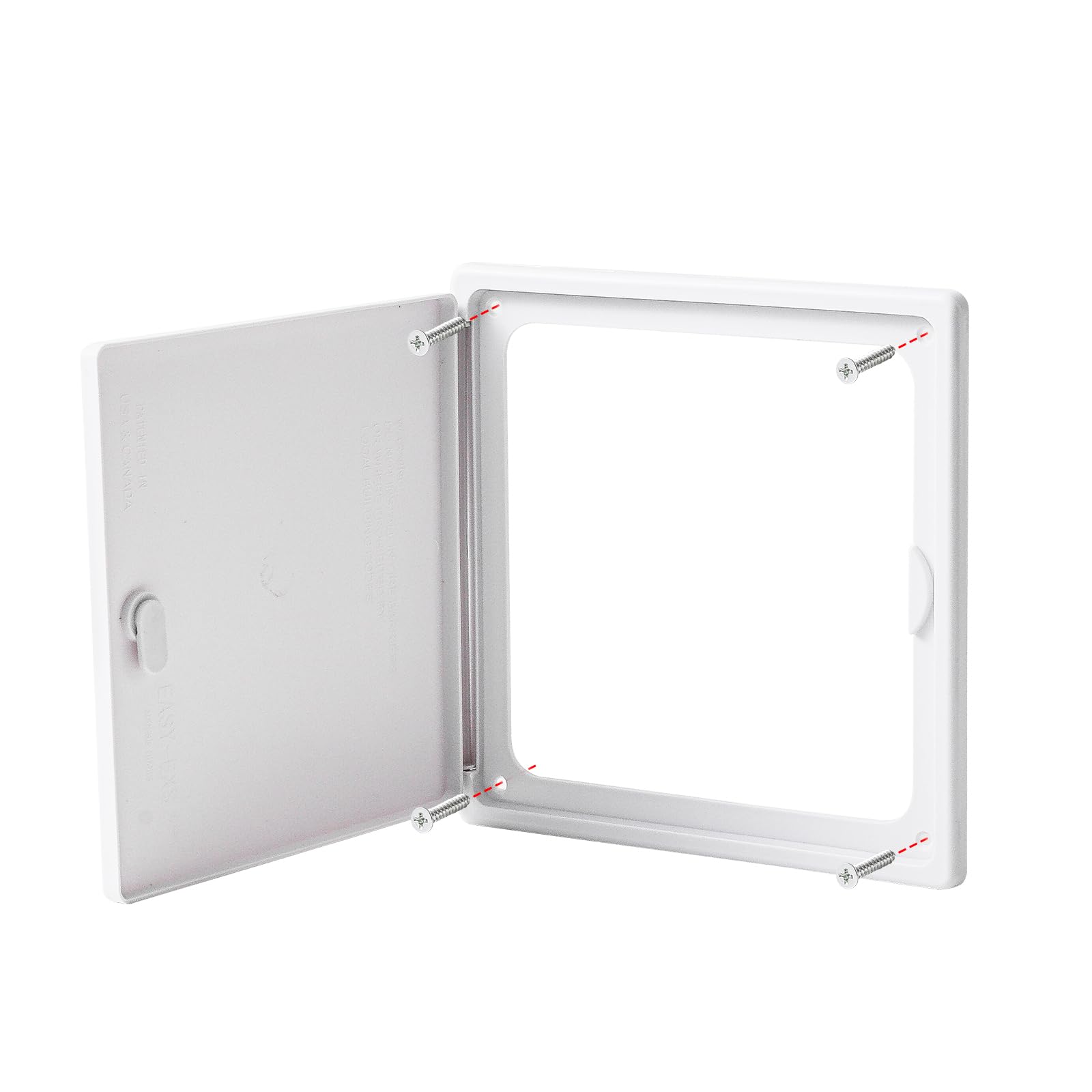 EASY-EXS Access Panel 8x8 with Door (Max Service Opening 6.5x6.5) Plastic White (Medium 8''x8'')