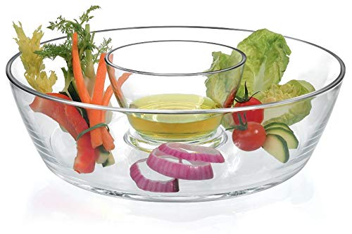 Luigi Bormioli Michelangelo 2 Pc Chip-n-Dip Set, 0, Clear