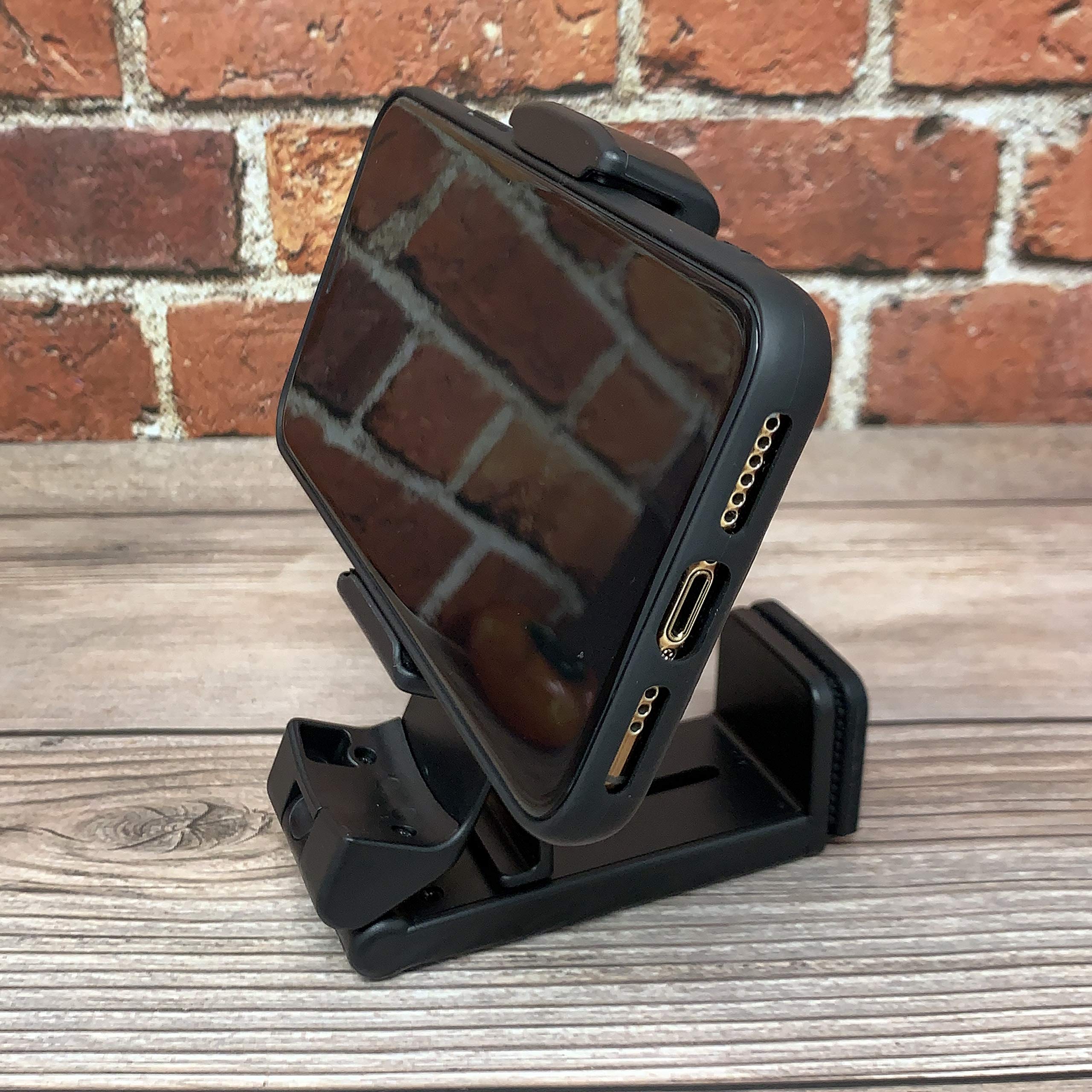 Perilogics Airplane Phone Holder Mount Universal in Flight Hands Free Viewing with Multi-Directional Dual 360 Degree Rotation (Black/Black)