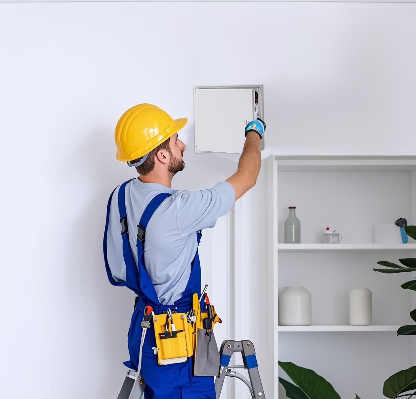 EASY-EXS Access Panel 8x8 with Door (Max Service Opening 6.5x6.5) Plastic White (Medium 8''x8'')