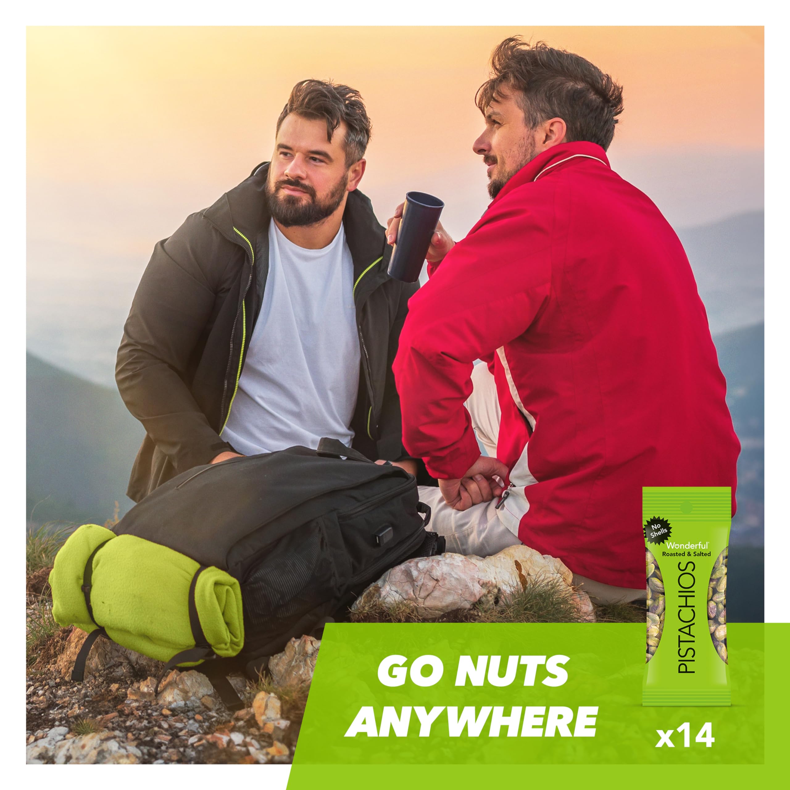 Wonderful Pistachios No Shells, Roasted & Salted Nuts, 0.75 Ounce Bag (Pack of 14), Protein Snacks, Vegan Snacks, On-the-Go, Easter Basket Essentials