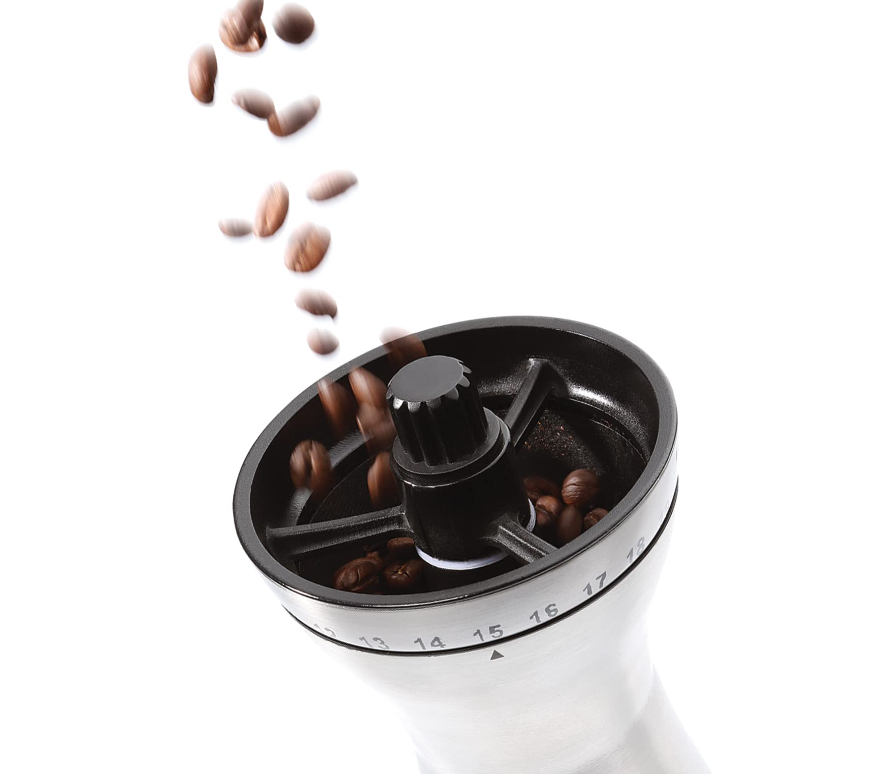Zassenhaus Manaos Manual Coffee Grinder - Stainless Steel Mill - 2.5 Ounce, 9.5-Inch Hand Bean Grinder for Fresh Coffee