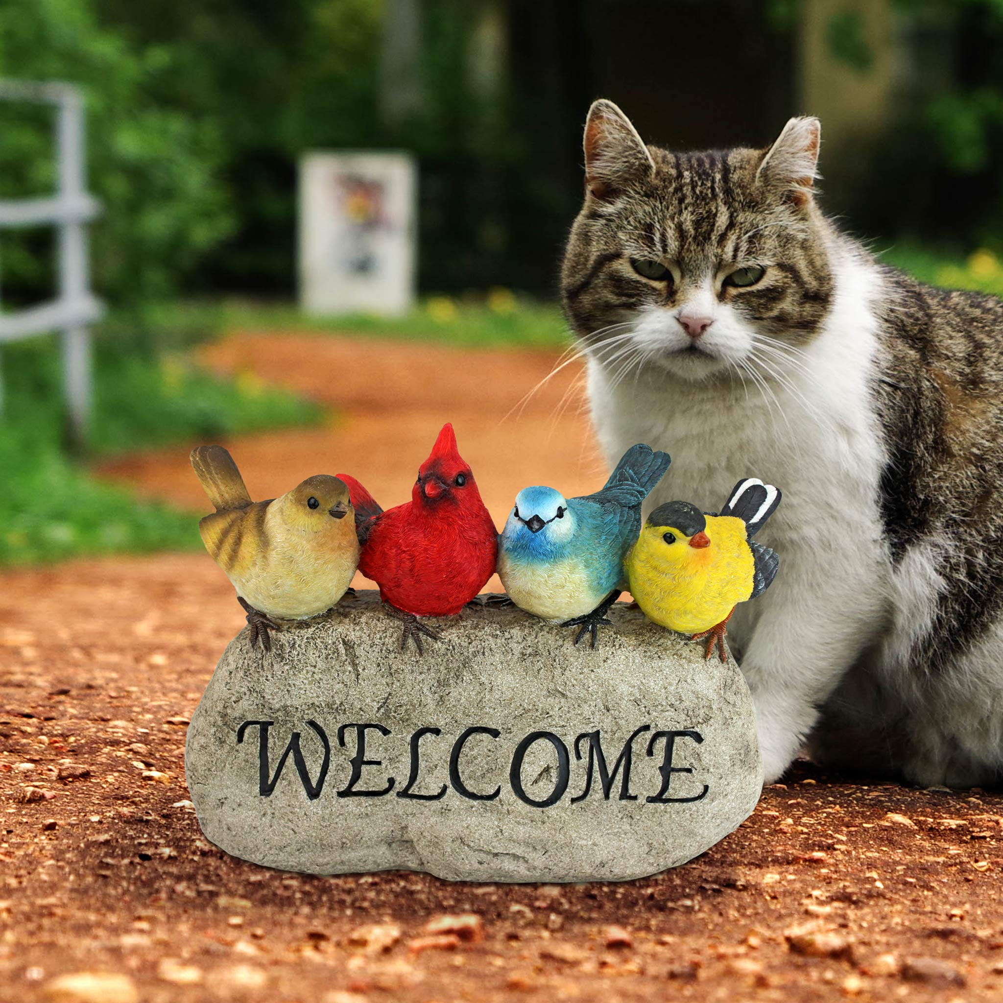 Design Toscano Birdy Welcome Garden Stone Statue: Large