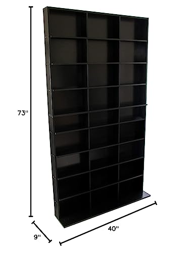 Atlantic Elite XL Media Storage Cabinet β Protect & Organize Prized Music, Movie, Video Games, Collectables & Memorabilia Collections, PN 38408117 in Black
