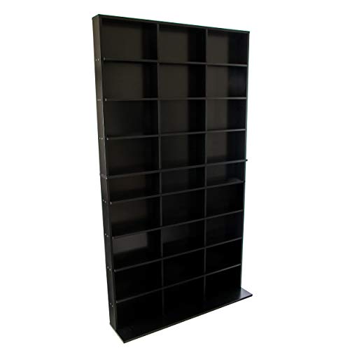 Atlantic Elite XL Media Storage Cabinet β Protect & Organize Prized Music, Movie, Video Games, Collectables & Memorabilia Collections, PN 38408117 in Black