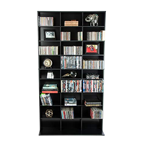 Atlantic Elite XL Media Storage Cabinet β Protect & Organize Prized Music, Movie, Video Games, Collectables & Memorabilia Collections, PN 38408117 in Black